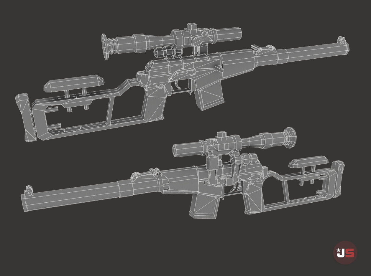 3D model Sniper rifle VR / AR / low-poly | CGTrader