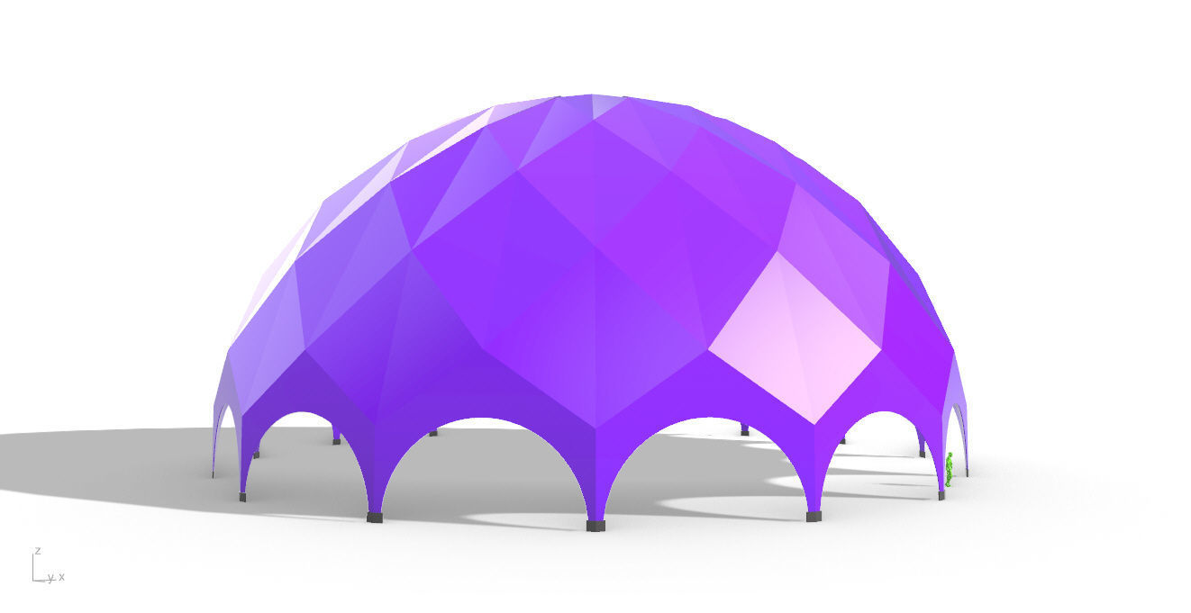 Solid Triangulated Dome Structure v2 3D model | CGTrader