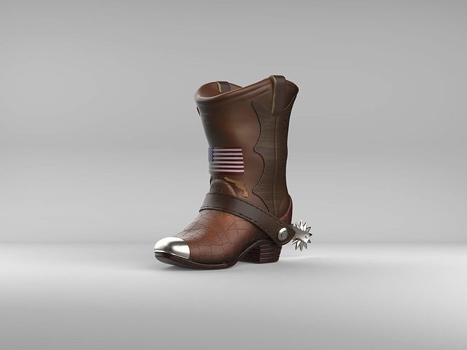 Cowboy Boot Piggy Bank 3D model 3D printable | CGTrader