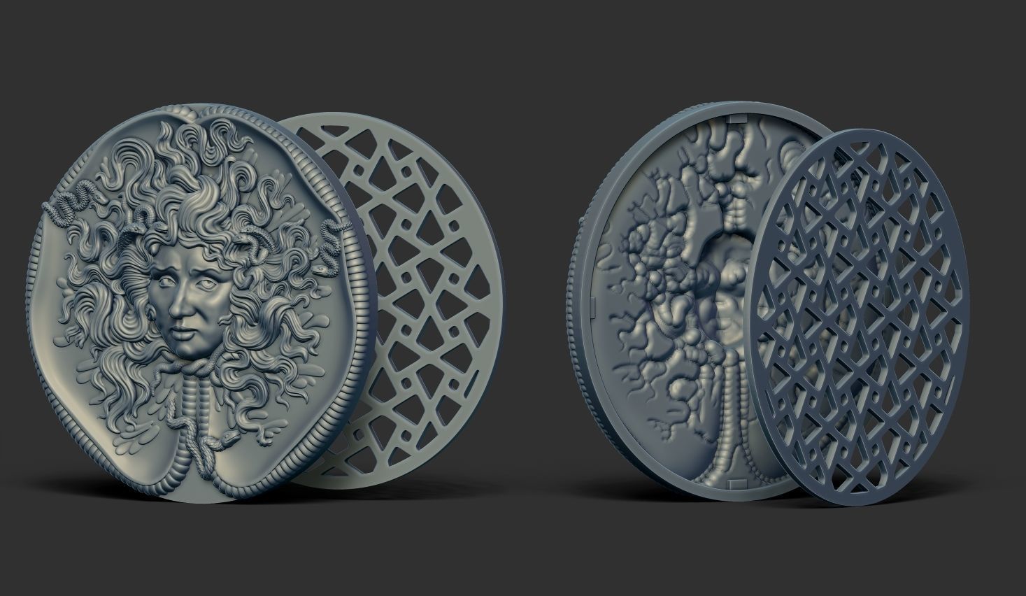 medusa pendant 3D model 3D printable | CGTrader