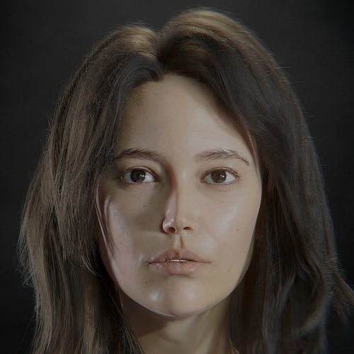 3D model Digital Headshot - Summer VR / AR / low-poly | CGTrader