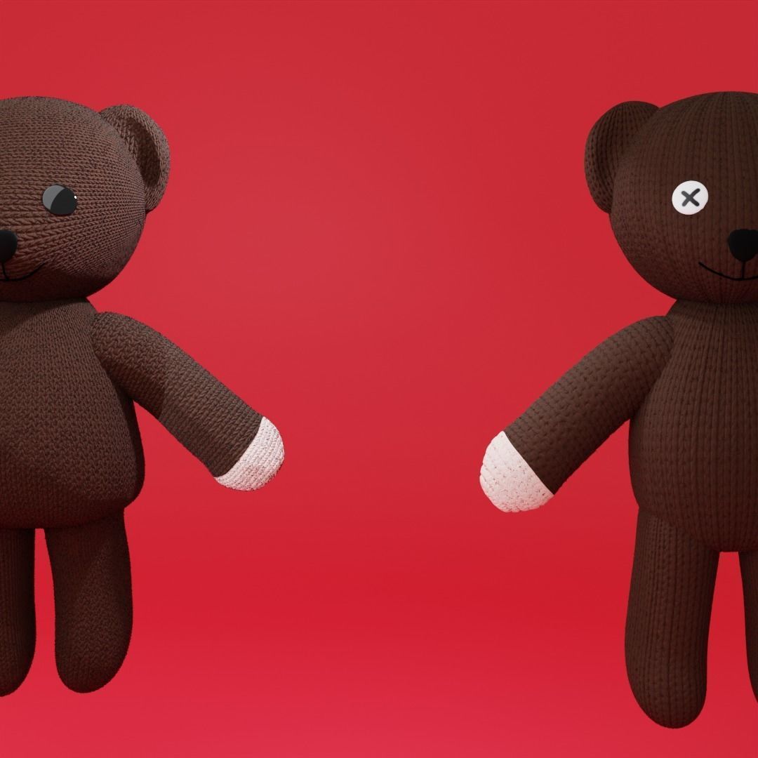 Teddy Buddies free 3D model | CGTrader