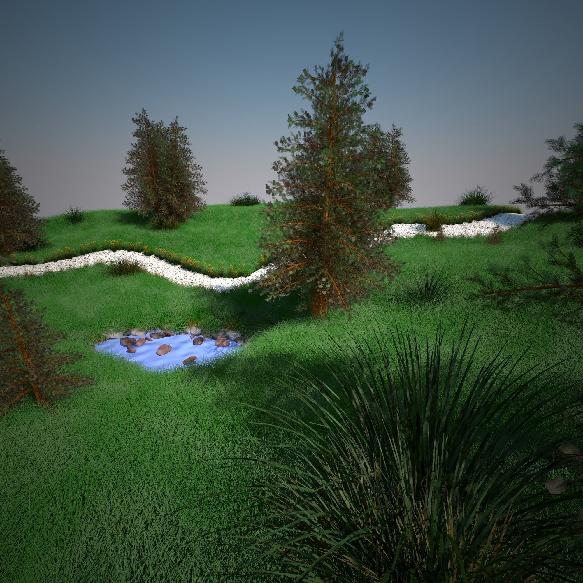 Landscape Model 01 3D model | CGTrader