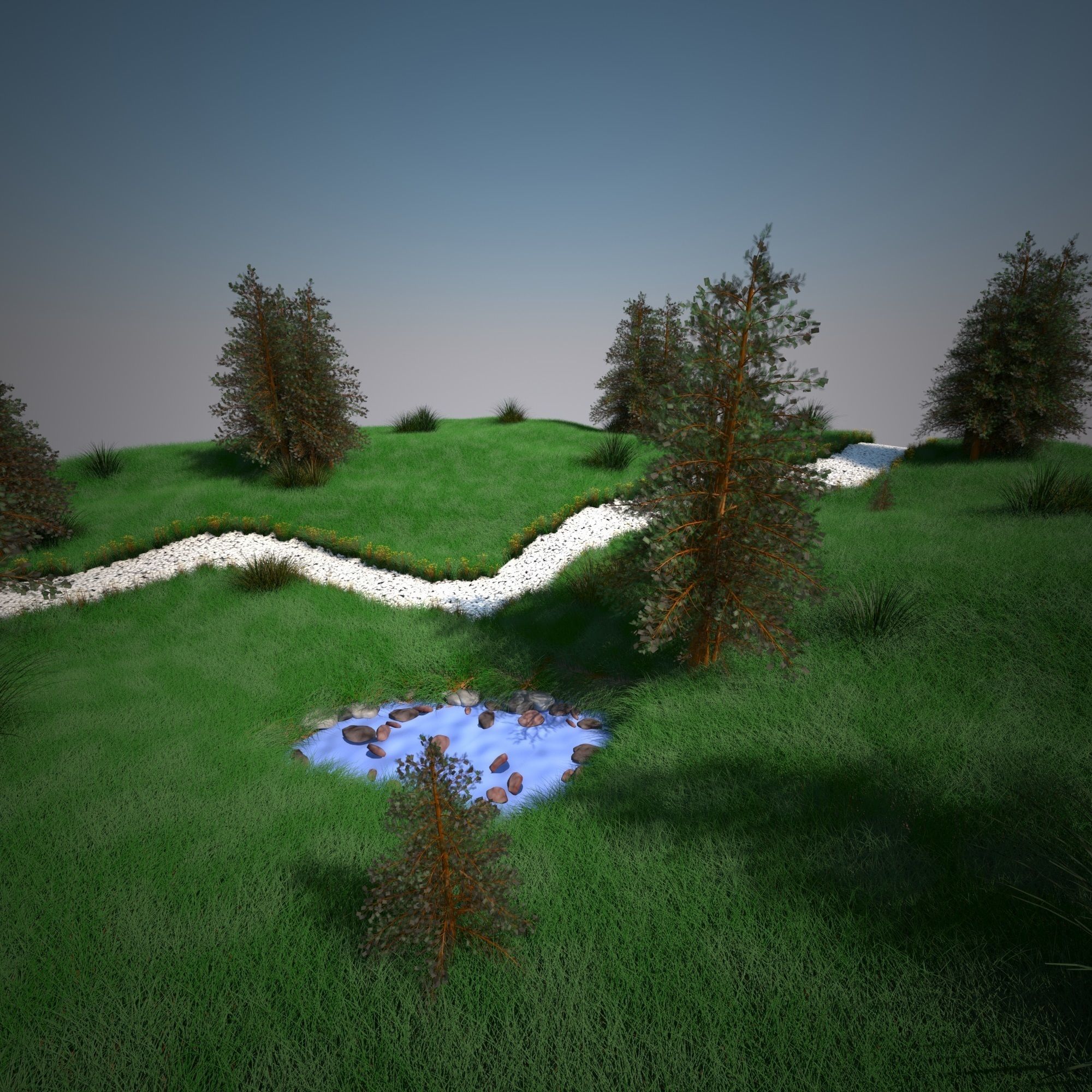 Landscape Model 01 3D model | CGTrader