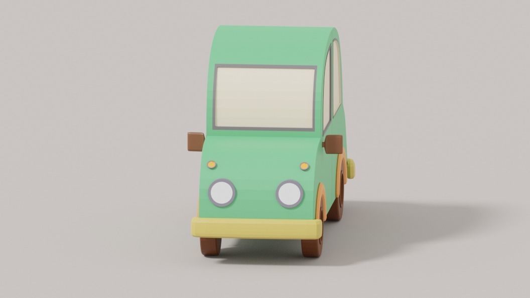 Cartoon Low Poly Car 3D model | CGTrader