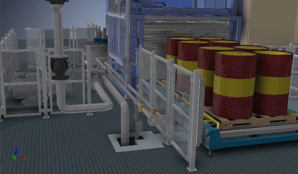 DRUM FILLING PRODUCTION LINE 3D model | CGTrader