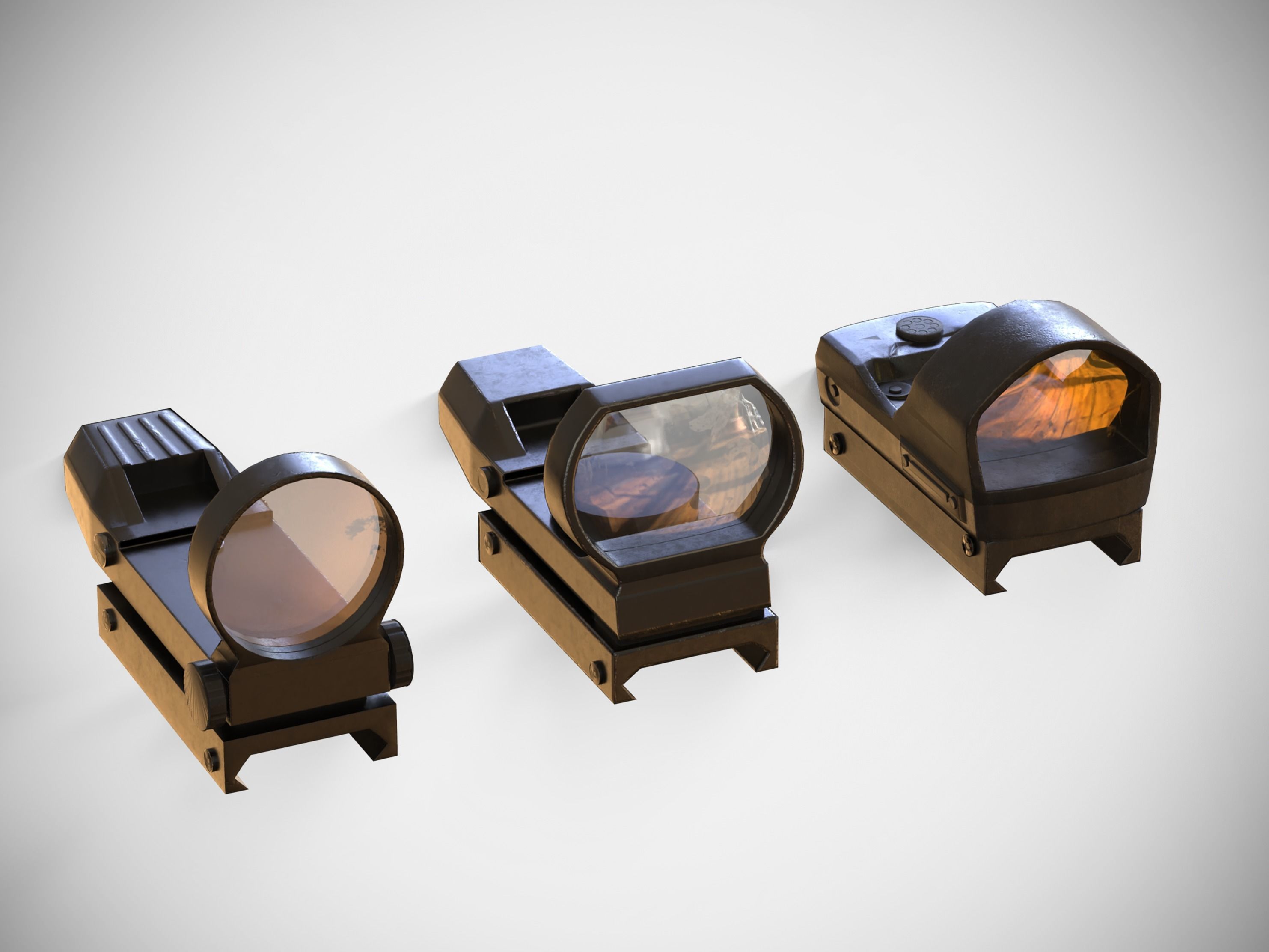 3D model Sight Attachments Pack - Optical - Scope - Reflex ...