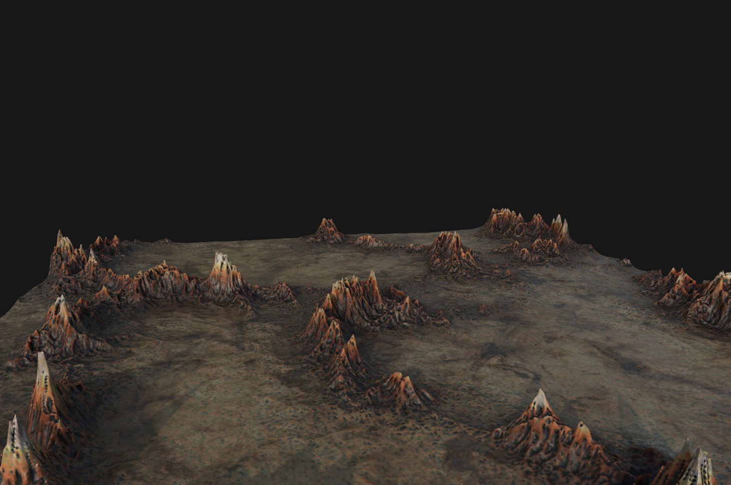 3D model Landscape Rock Soil Black Soil Terrain Texture Realistic VR ...