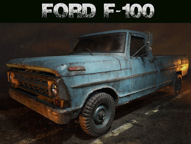 3D model Ford F-100 VR / AR / low-poly | CGTrader