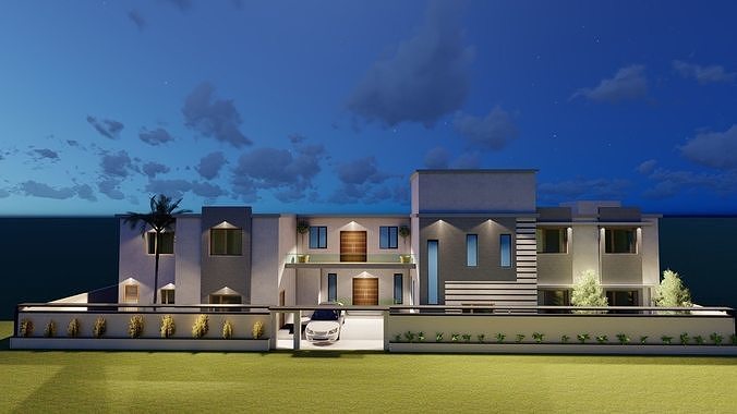 Sustainable House in Hot Climate 3D model | CGTrader