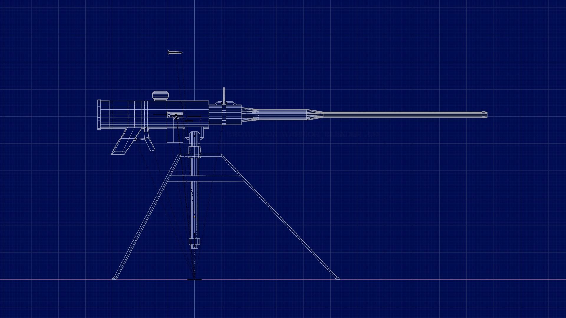 3D model Fictional Inter-War Styled Machine Gun VR / AR / low-poly ...