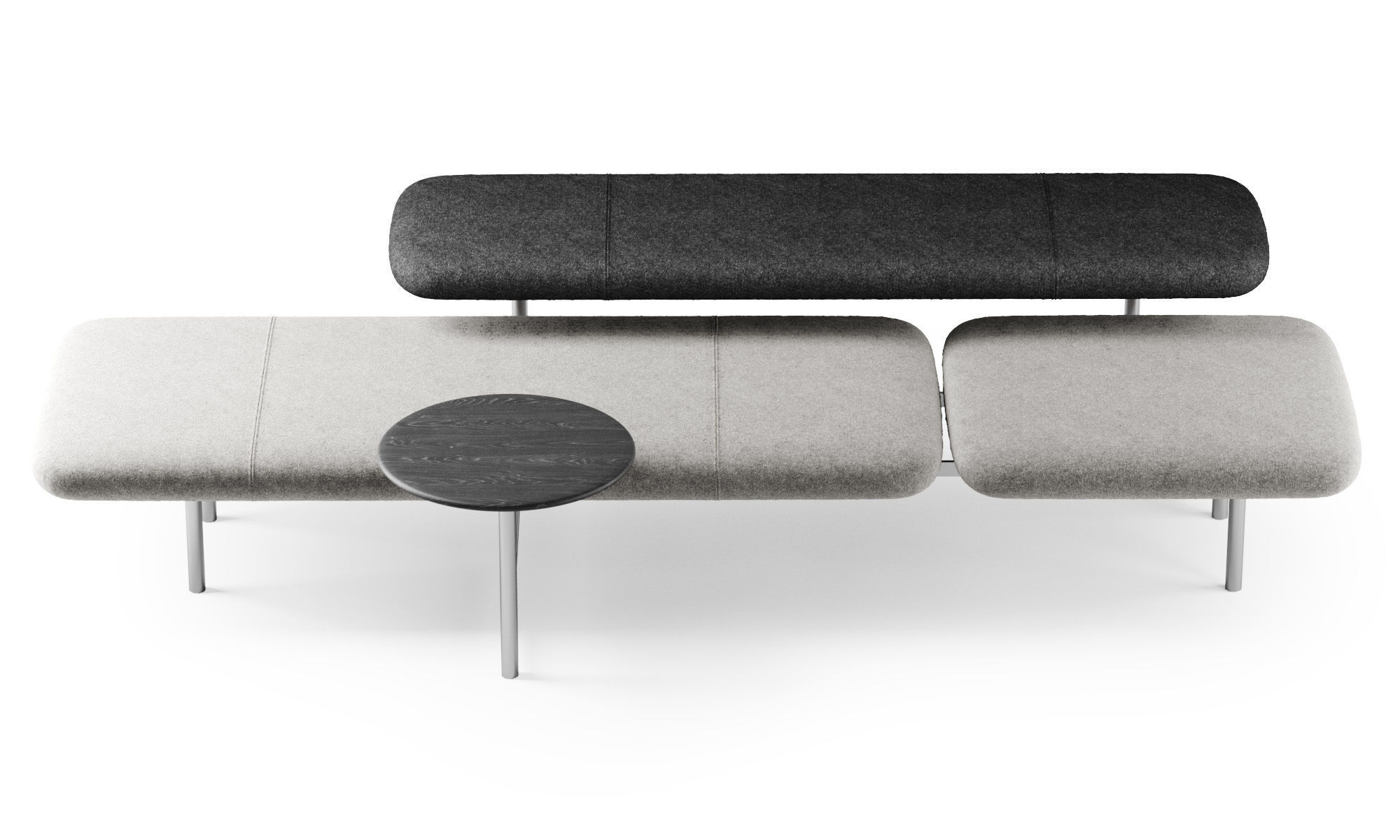 Kanso bench with table 3D model | CGTrader