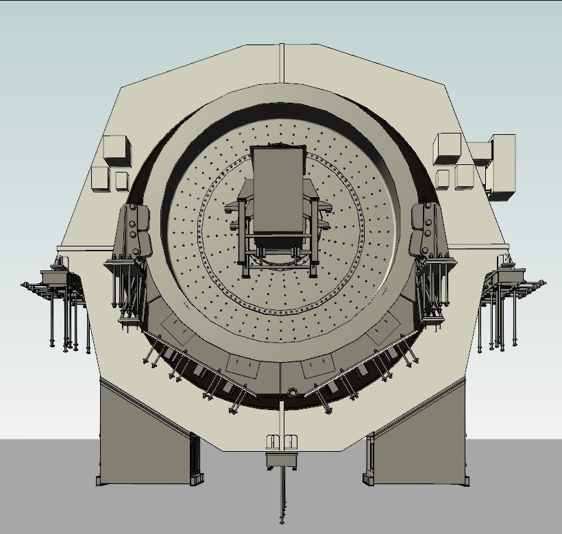 BallMill-Polysius 7-9m dia x 12-4m 3D model | CGTrader
