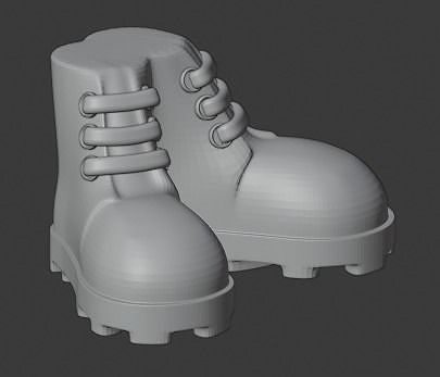decorative boot 3D model 3D printable | CGTrader
