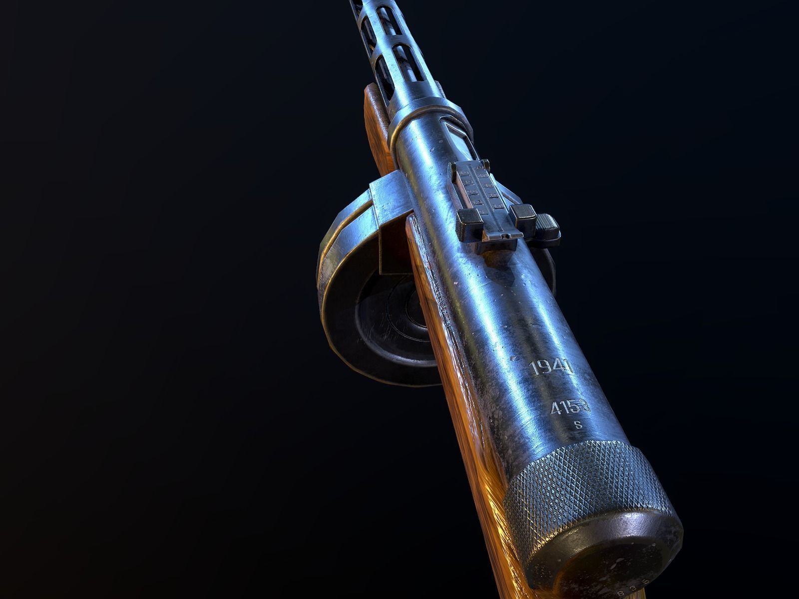 3D model PPD40 soviet ww2 machine gun pbr VR / AR / low-poly | CGTrader