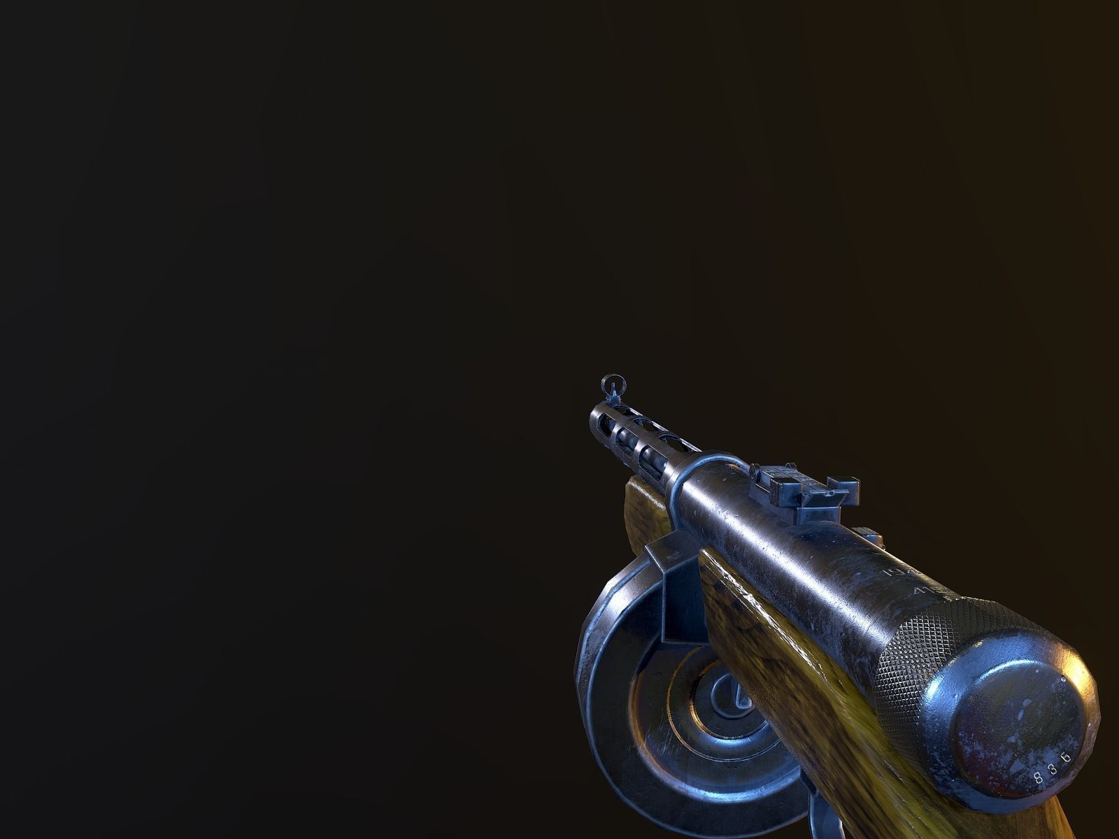 3D model PPD40 soviet ww2 machine gun pbr VR / AR / low-poly | CGTrader