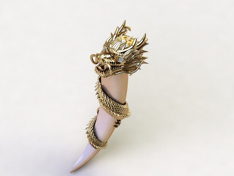 fangs animal with dragon 3D model | CGTrader