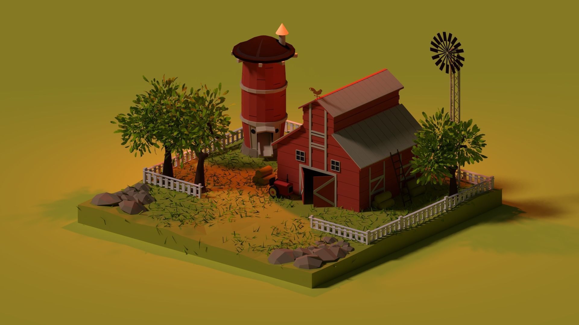 Low Poly Little Farm - Low Poly 3D game-ready