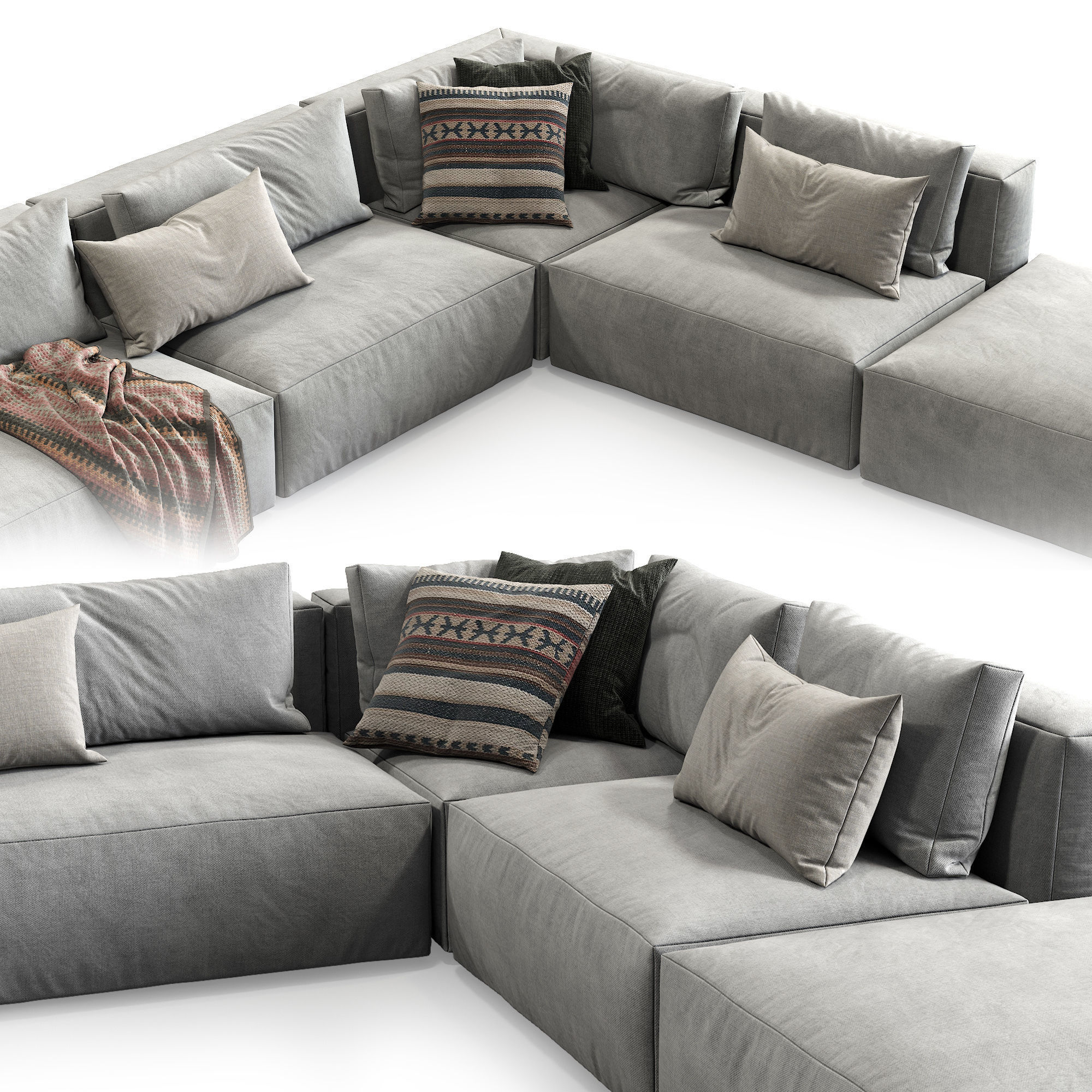 Jesse sofa Daniel composition 5 3D model | CGTrader