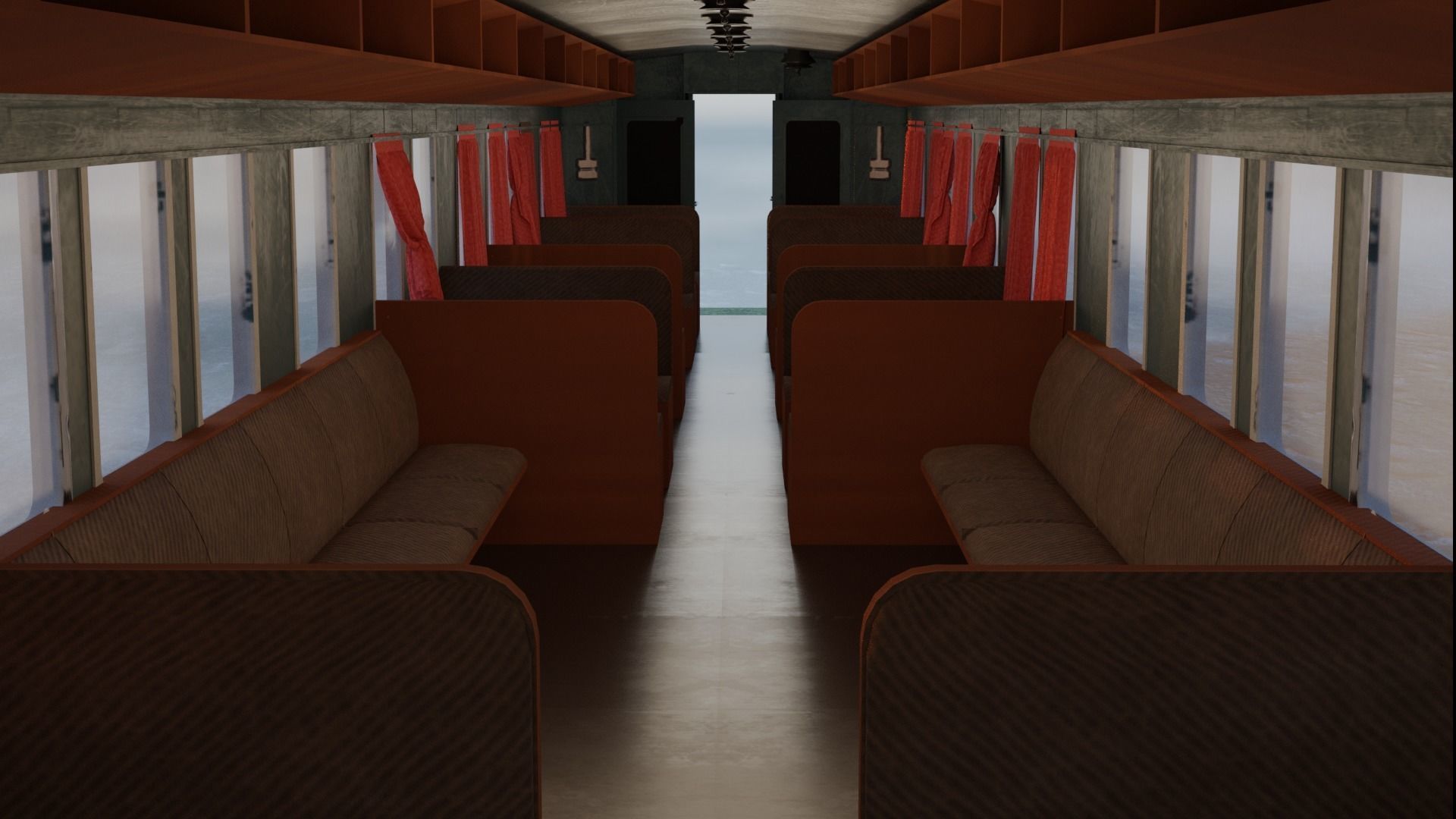 3D model Steam Passengers Car Low-poly 3D model Low-poly 3D model VR ...