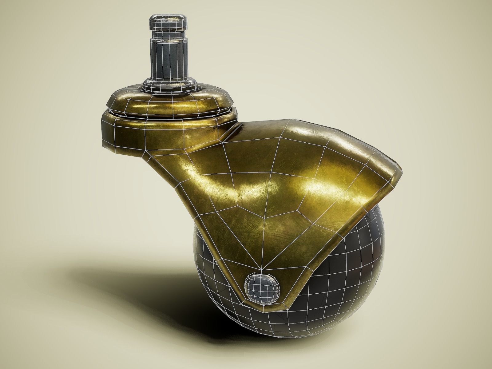 Round Ball Caster Wheel PBR 3D model | CGTrader
