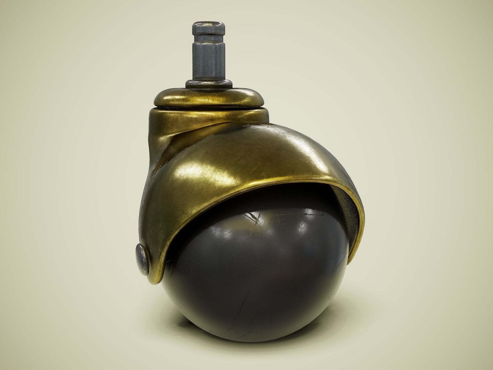 Round Ball Caster Wheel PBR 3D model | CGTrader