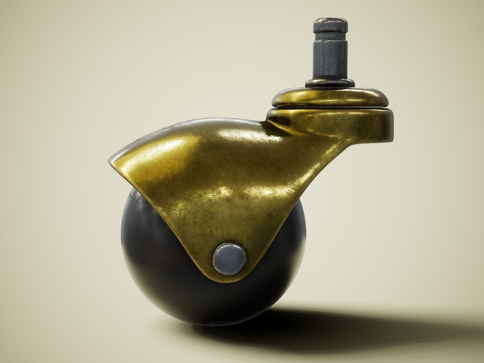 Round Ball Caster Wheel PBR 3D model | CGTrader