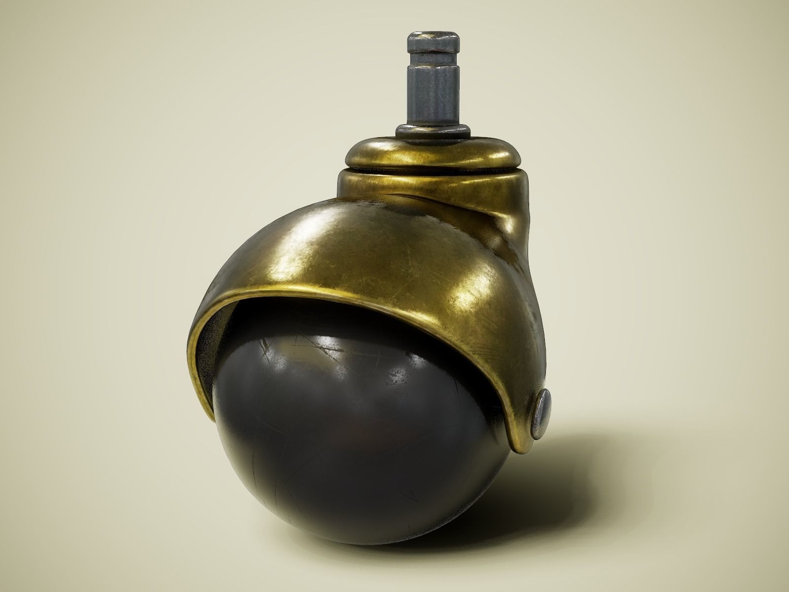 Round Ball Caster Wheel PBR 3D model | CGTrader