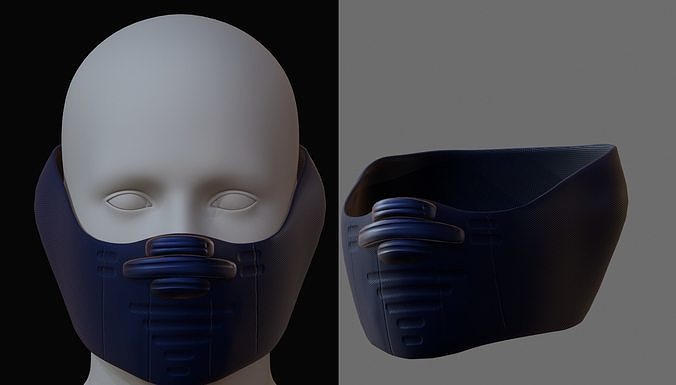 3D model Gas mask helmet 3d model scifi Low-poly VR / AR / low-poly ...