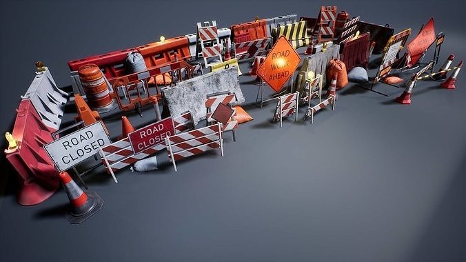 3D model Barriers and Barricades VR / AR / low-poly | CGTrader