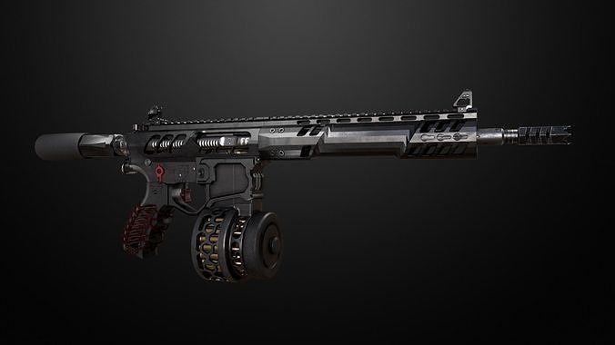 3D model AR-15 Skeletonized VR / AR / low-poly | CGTrader