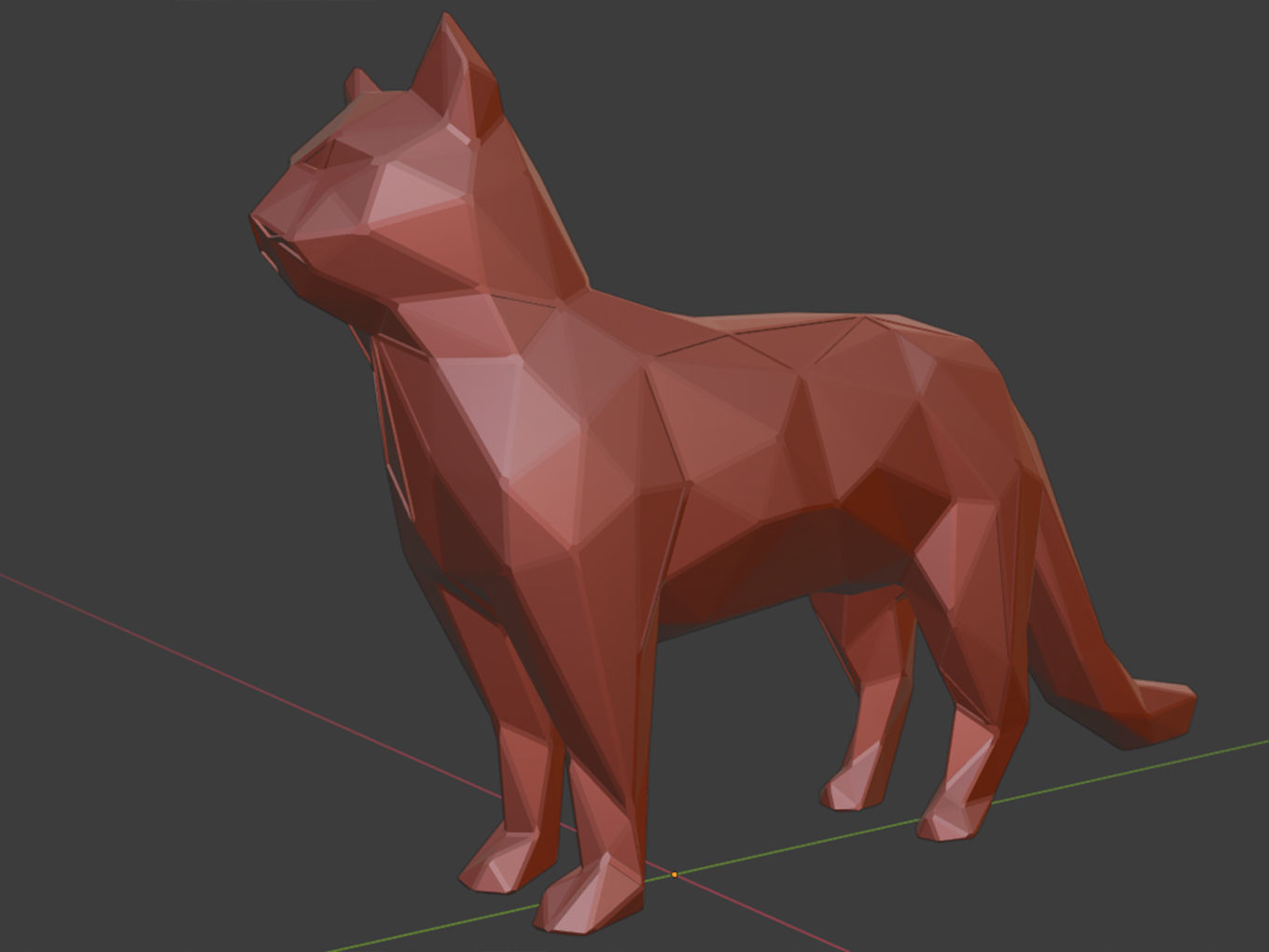 Polygonal Cat Printable 3D model 3D printable | CGTrader