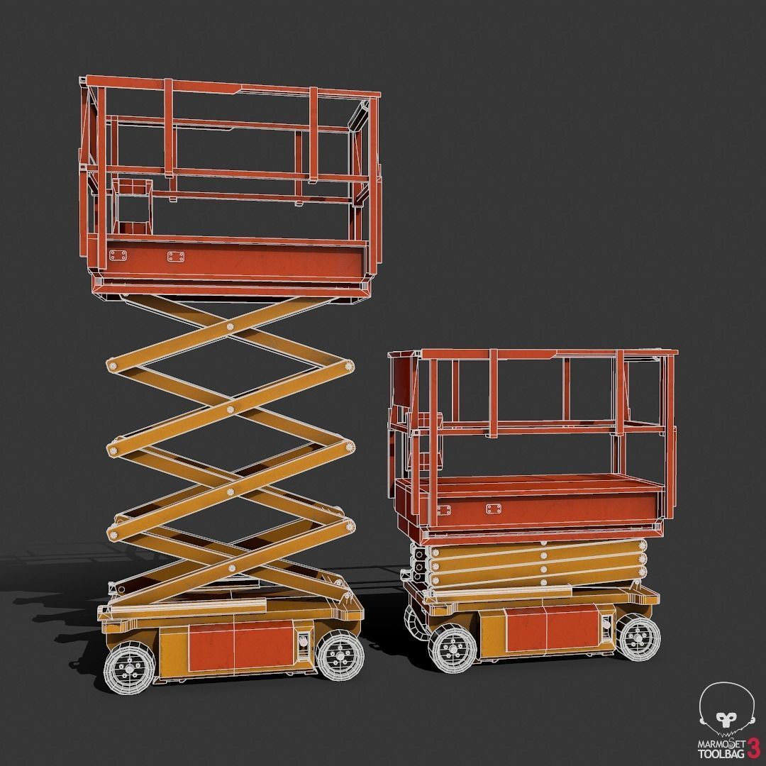 3D model Scissors Lifter Machine Pbr VR / AR / low-poly | CGTrader