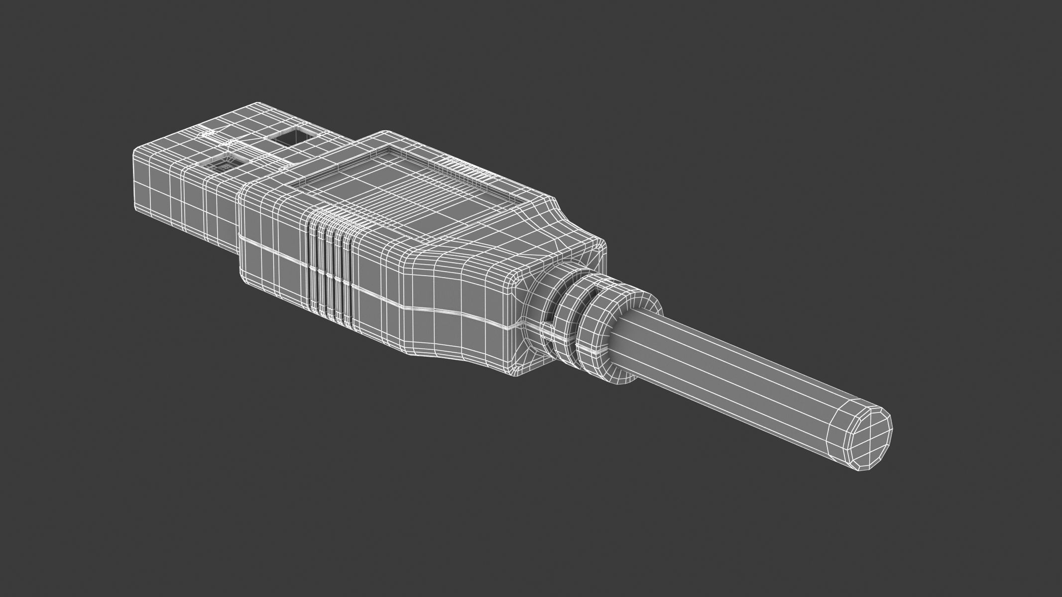 USB Type A Male 3D model | CGTrader