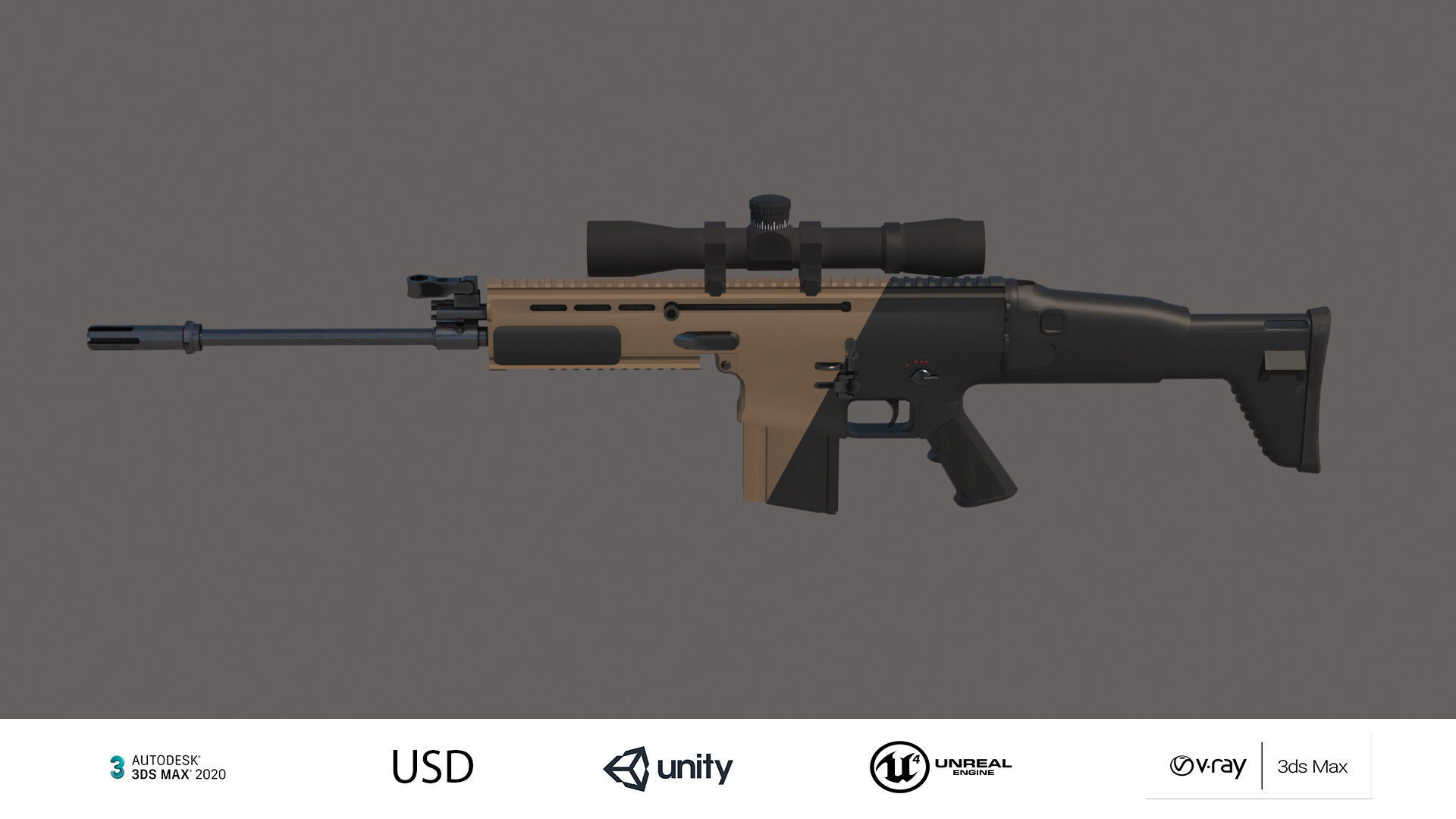 3D asset SCAR-L | CGTrader
