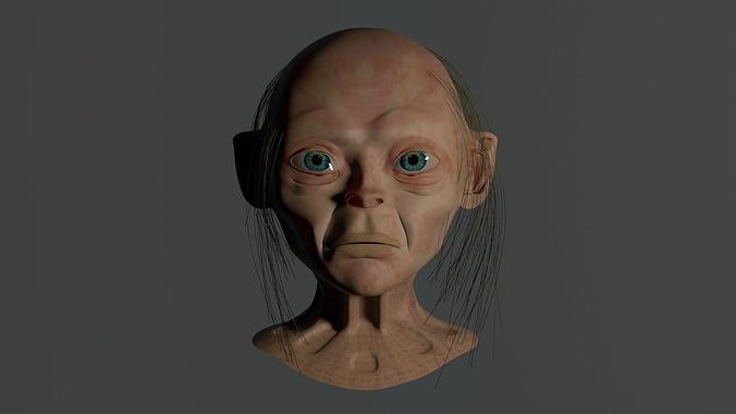 3D model Gollum old face with eyes VR / AR / low-poly | CGTrader