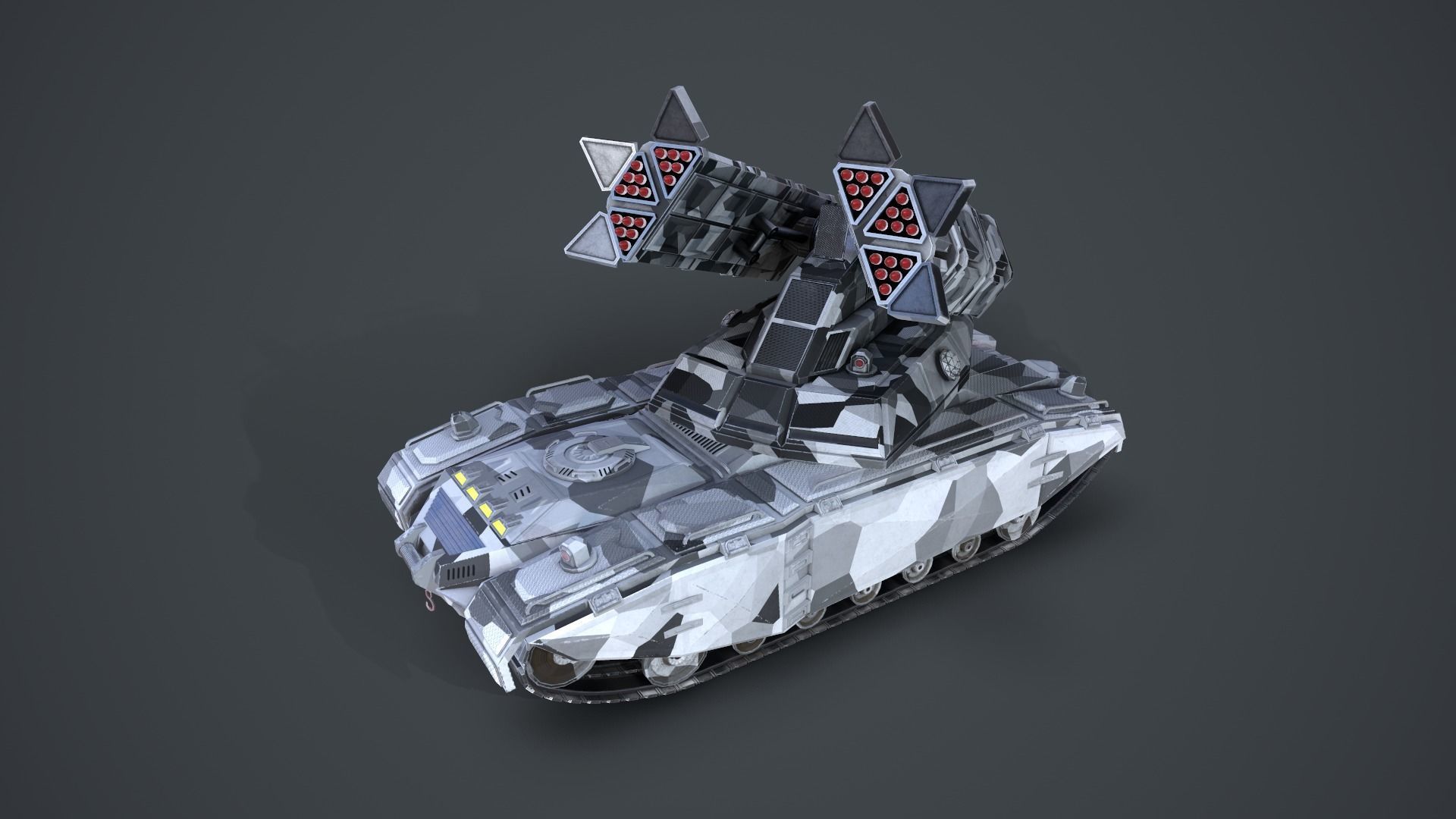 Sci-Fi Missile launcher Tank 3D model | CGTrader
