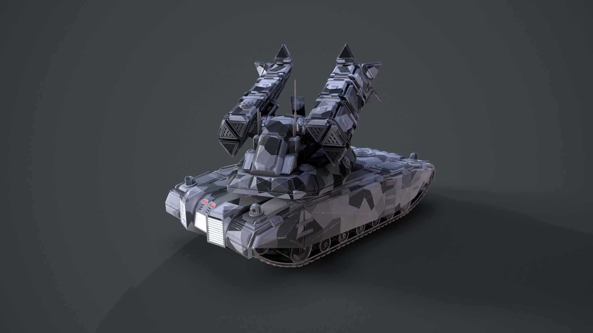 Sci-Fi Missile launcher Tank 3D model | CGTrader