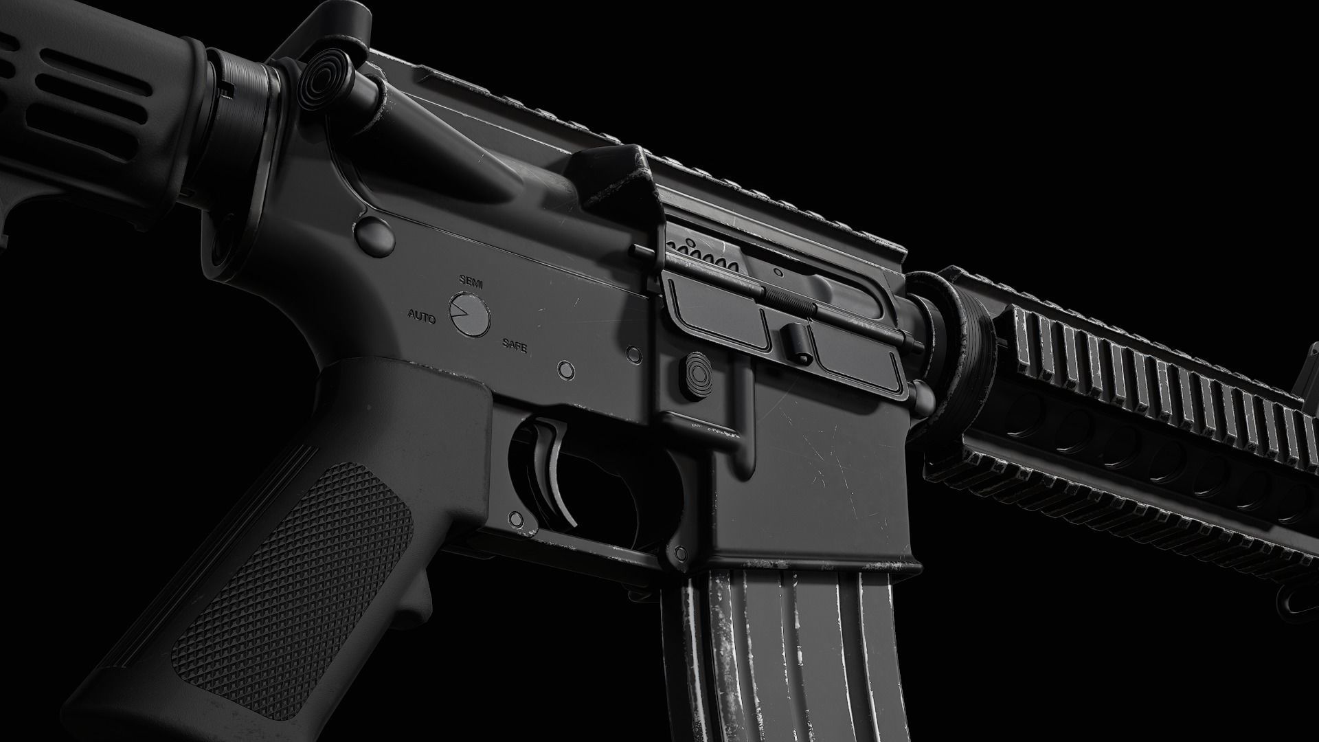 3D model M4-SBR VR / AR / low-poly | CGTrader