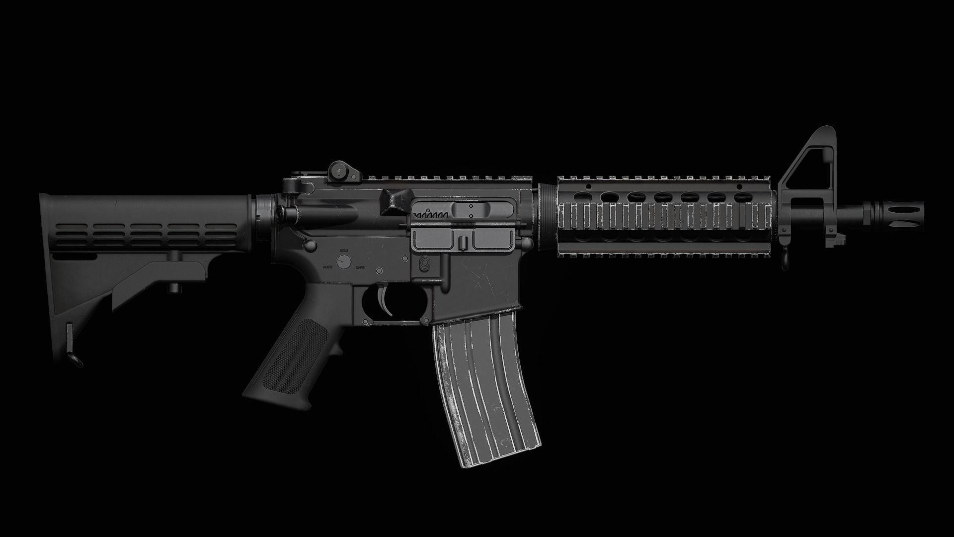 3D model M4-SBR ar - rifle VR / AR / low-poly | CGTrader