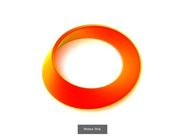 Mathermatical art Klein bottle Mobius Strip Triquetra 3D Model ...