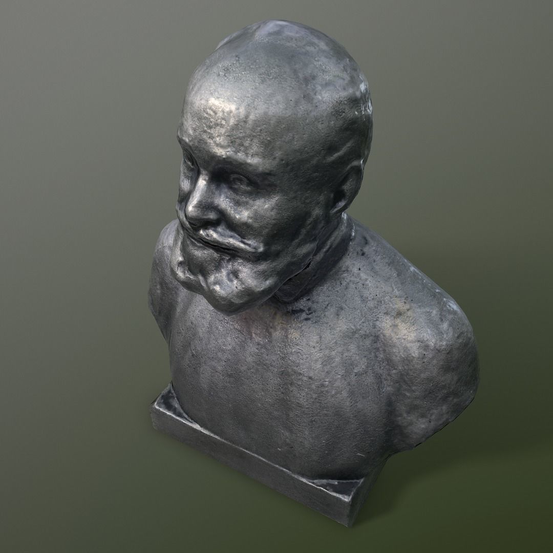 Metal bust of academician Pavlov 3D model | CGTrader