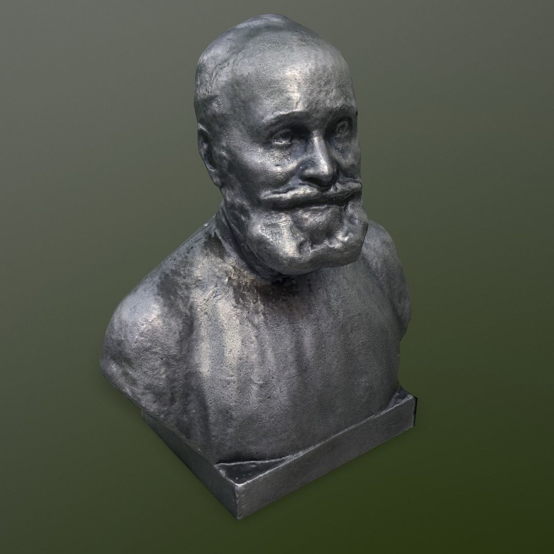 Metal bust of academician Pavlov 3D model | CGTrader