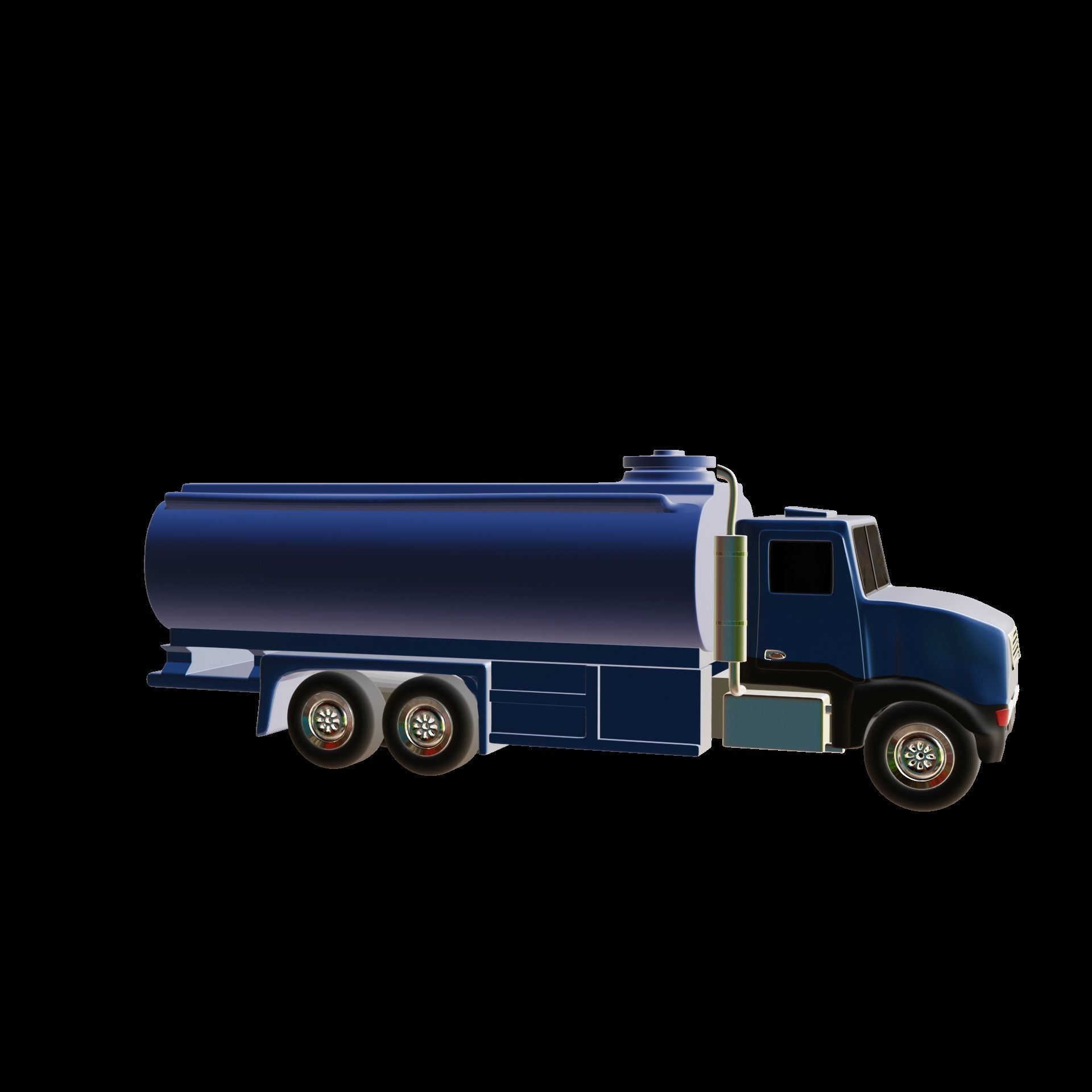 Short Oil Truck 3D model | CGTrader