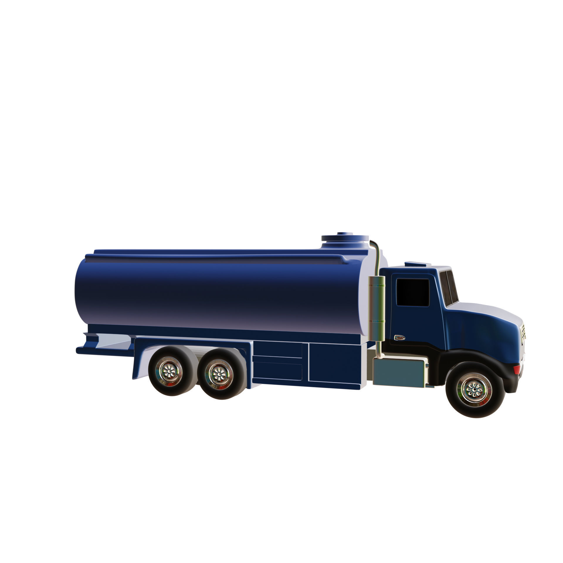 Short Oil Truck 3D model | CGTrader