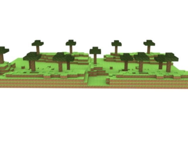Minecraft world - Game ready 3D model | CGTrader