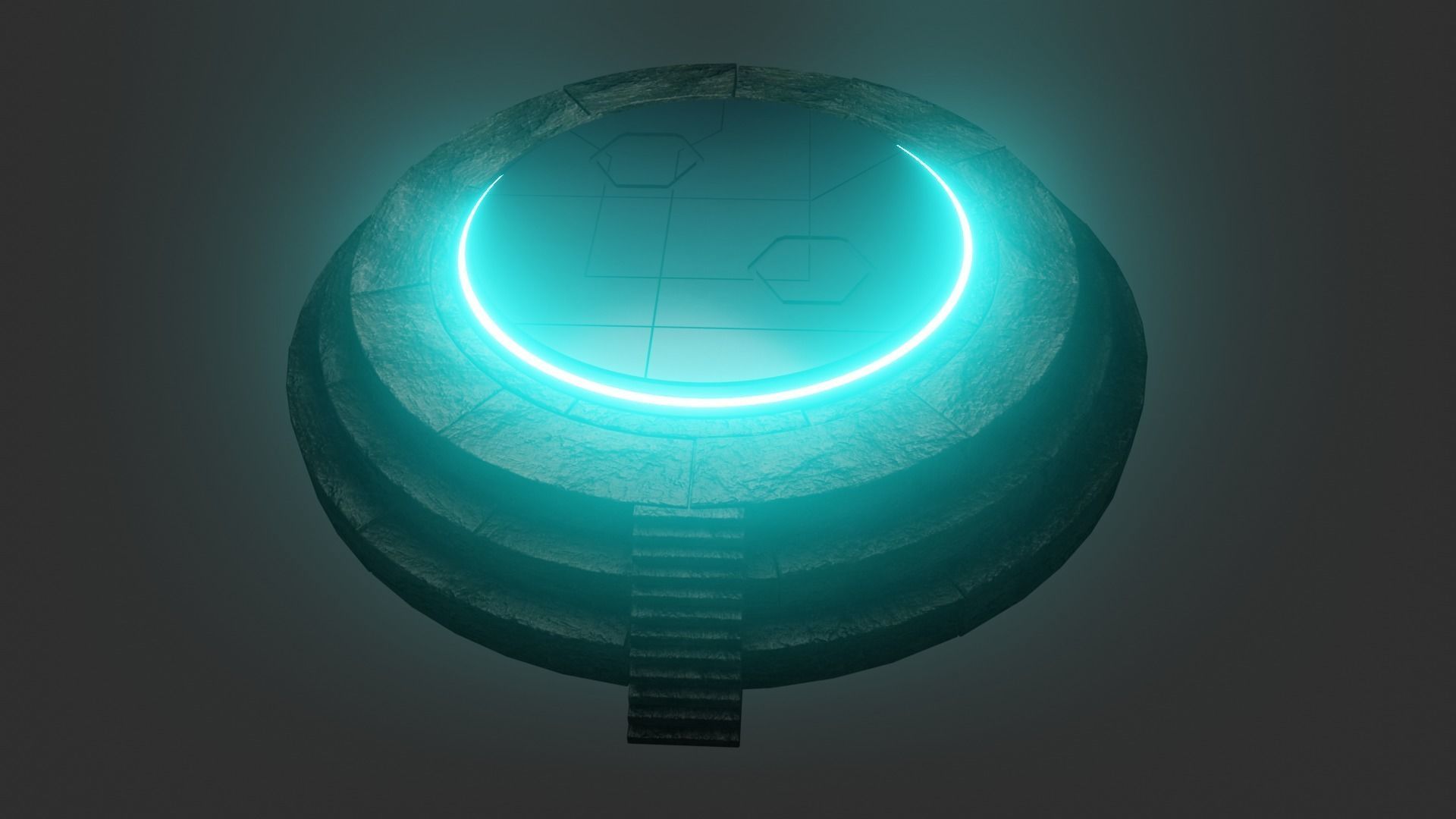 Alien ancient landing pad ruins 3D model | CGTrader