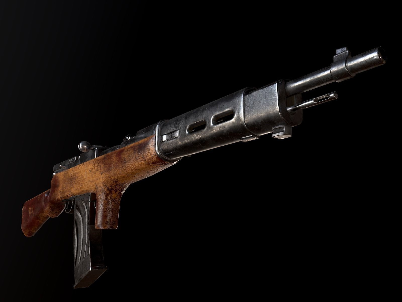 3D model Fedorov WW2 USSR machine gun PBR VR / AR / low-poly | CGTrader