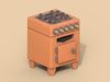 3D model Simple Stylized Low-poly Oven - 3 texture sets VR / AR / low ...