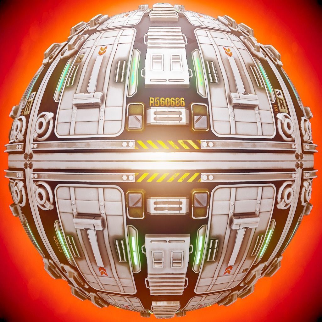 3D model PBR Seamless Sci-Fi Texture 23 VR / AR / low-poly | CGTrader